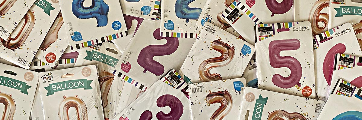 Number Balloons – The Party box